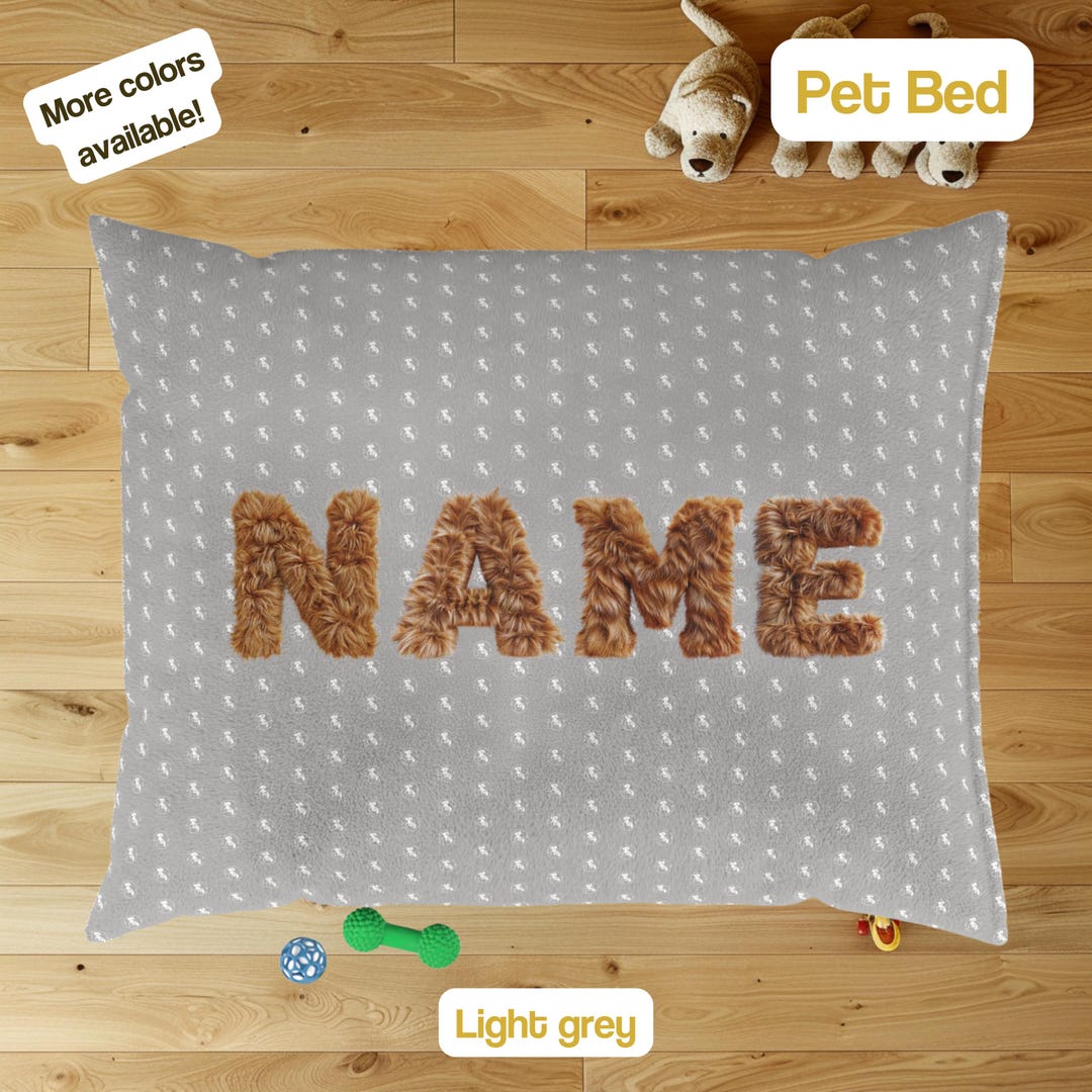 Custom Dog Bed With Name Personalized Cat Bed Custom Orange Dog Bed ...