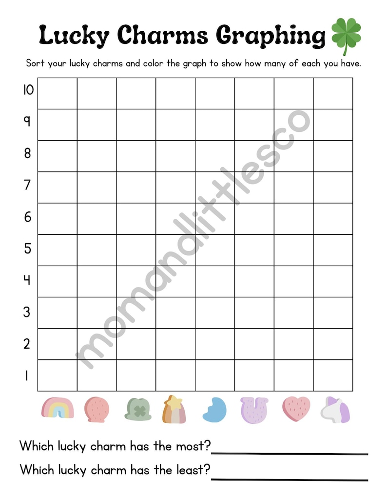 Lucky Charms Math Activities | Preschool Kindergarten Printable ...