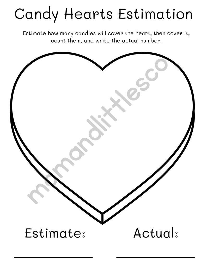 Candy Hearts Math Activities | Preschool Valentine's Day (digital ...