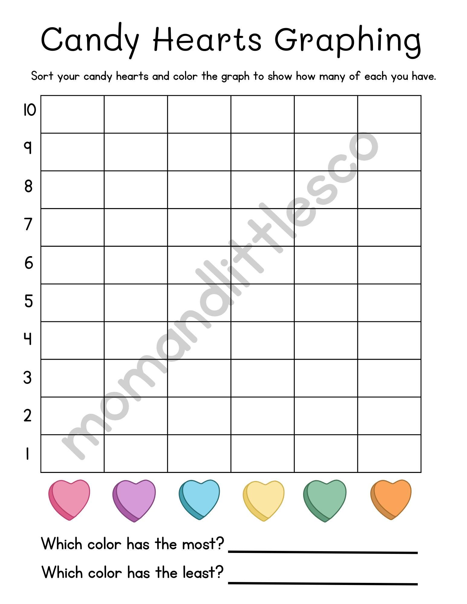 Candy Hearts Math Activities | Preschool Valentine's Day (digital ...