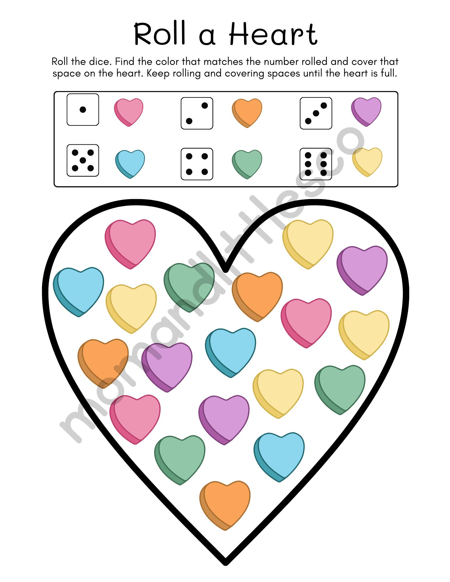 Candy Hearts Math Activities | Preschool Valentine's Day (digital ...