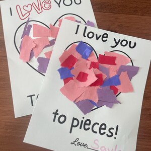 I Love You to Pieces Valentine Craft | Fine Motor Activity (digital ...