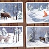 Set of 8 Deer in the Forest - Etsy