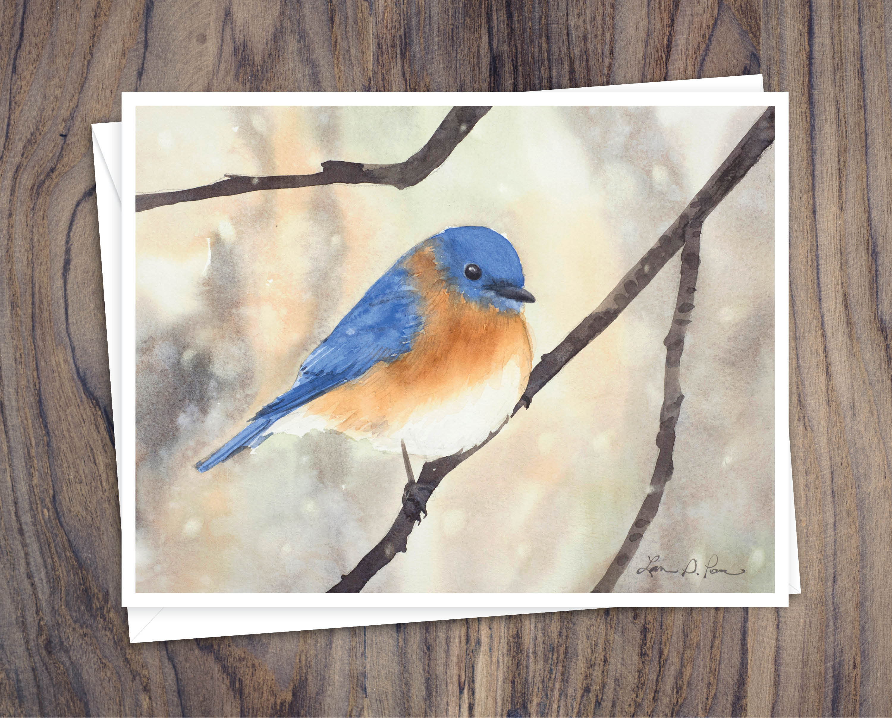 8 Watercolor Note Cards | Handmade Cards With Eastern Bluebird, Blank ...