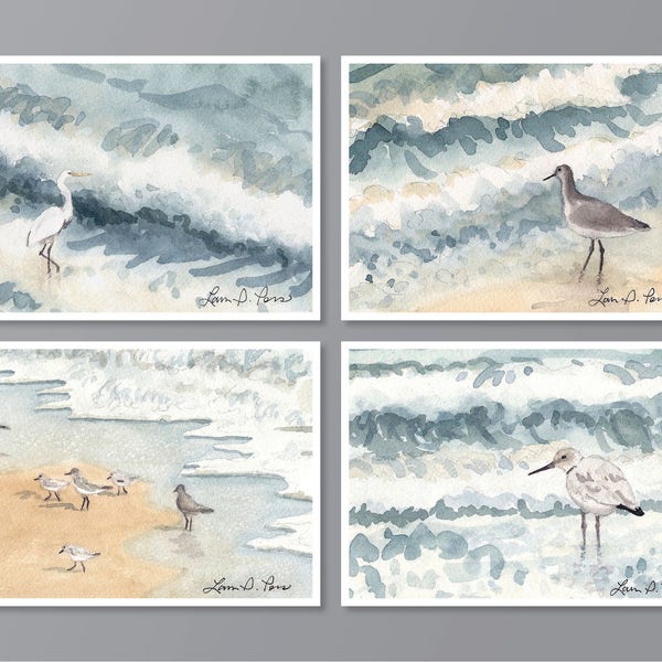 Watercolor Shorebird Paintings - Etsy