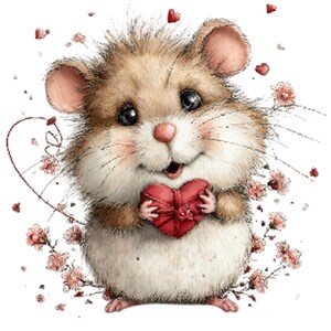 Animals Valentine Day Clipart: Whimsical Graphics, Watercolor Love ...