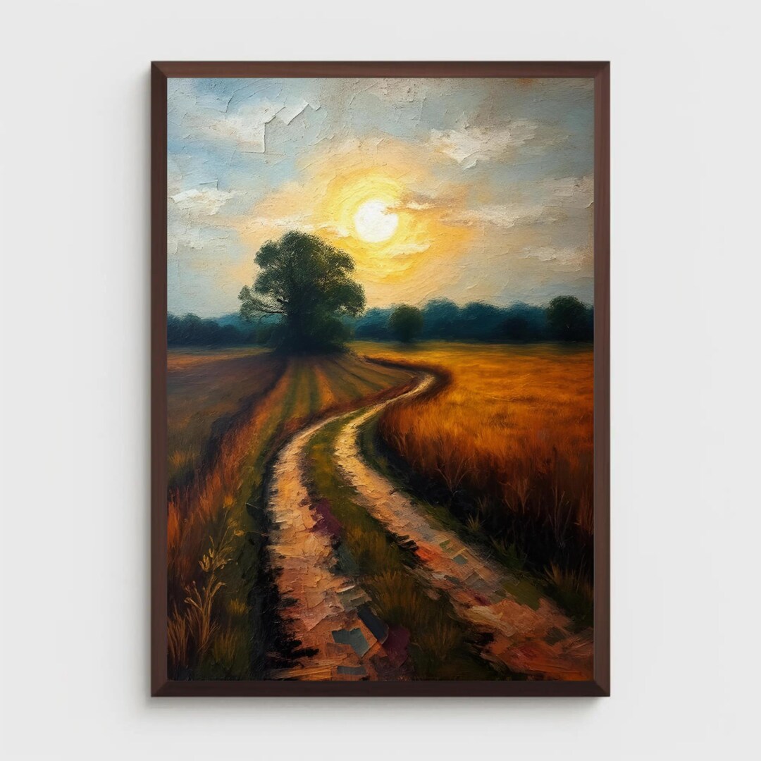 Serene Path in the Countryside in Summer: Rustic Nature Scene, Earthy ...
