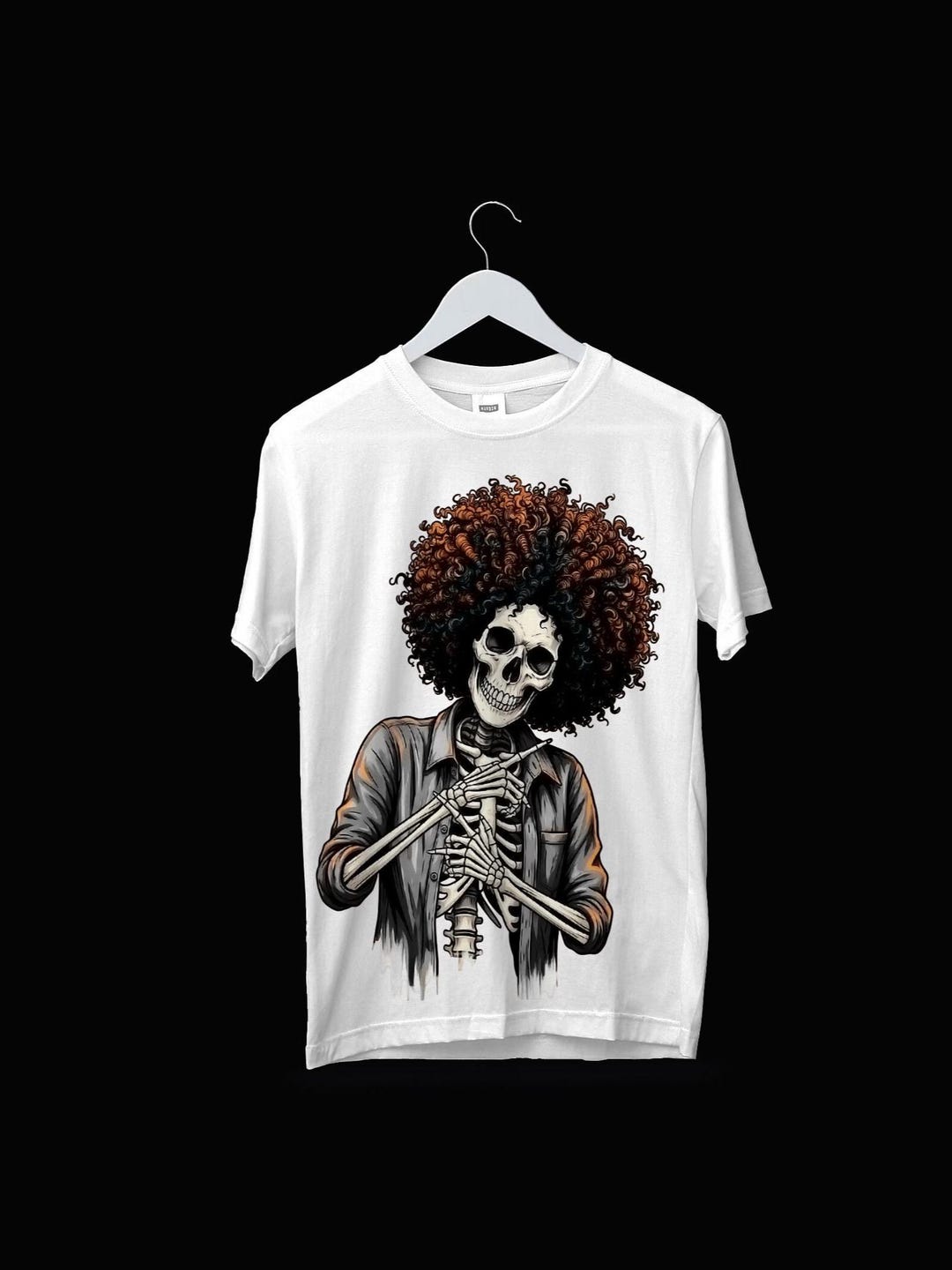 Afro Skeleton PNG Bundle, Eye-catching Skeleton Art for Sublimation and ...