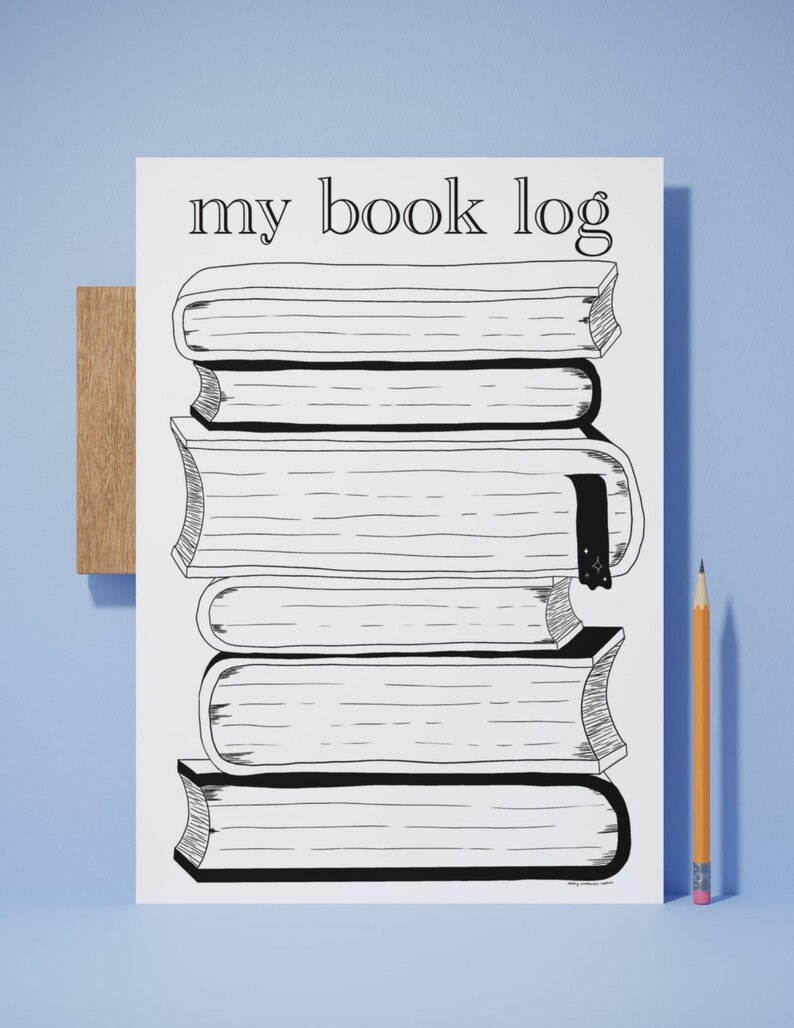 Hand-drawn Book Log: Printable Reading Tracker (digital Download) - Etsy