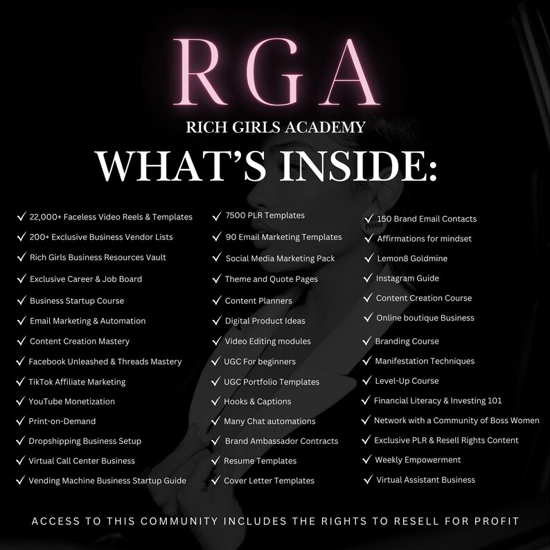 RGA: Rich Girl Academy - Virtual Sorority for Women Entrepreneurs, MRR ...