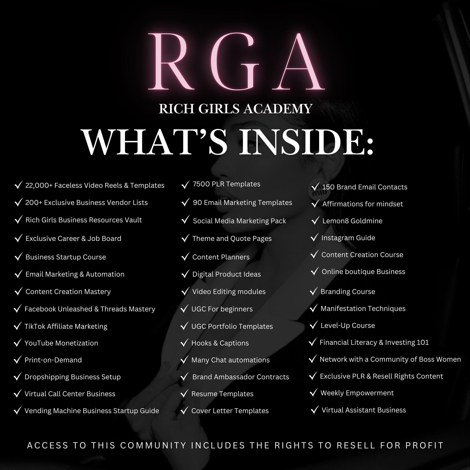 RGA: Rich Girl Academy - Virtual Sorority for Women Entrepreneurs, MRR ...