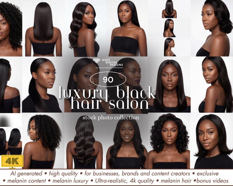 Luxury Black Hair Salon Stock Photos: 90 Editorial Images & Videos - Etsy