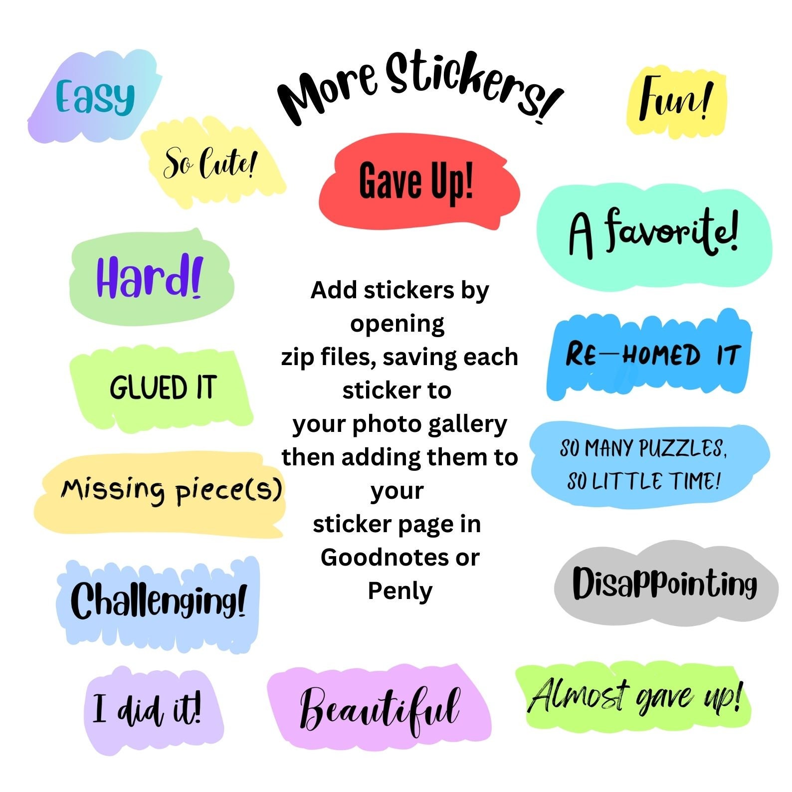 Jigsaw Puzzle Journal, Digital Download, Goodnotes, Pdf, for Jigsaw ...