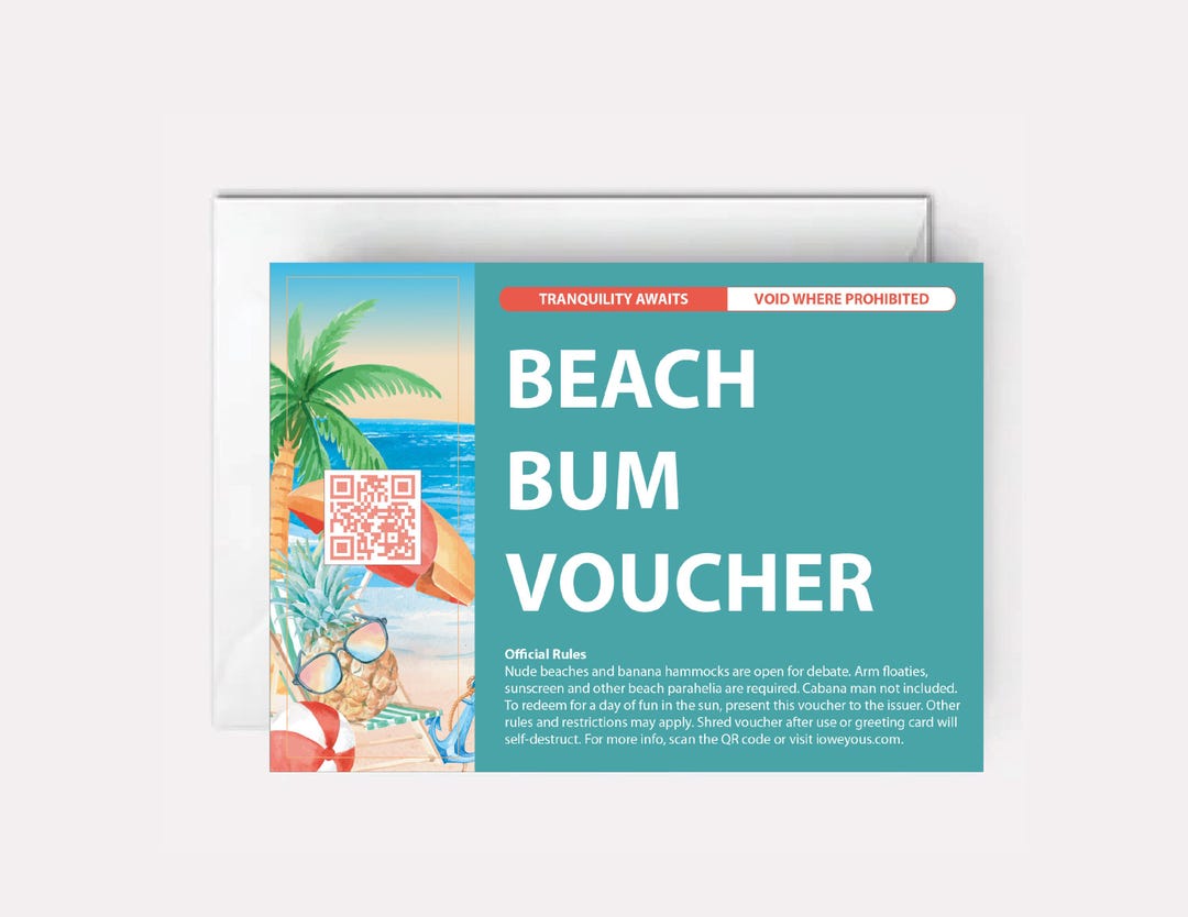 Beach Birthday Card - Beach Greeting Card - Beach Thank You Cards ...