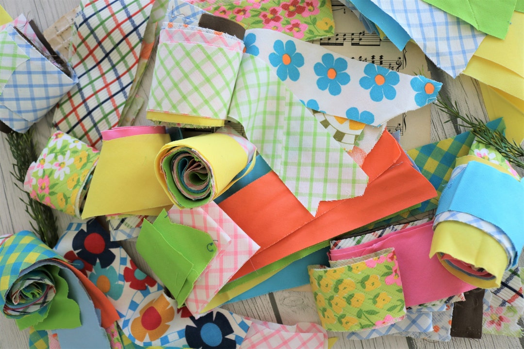 Bright and Beautiful Fabric Scrap Strips, Fabric Quilt Strips, for ...