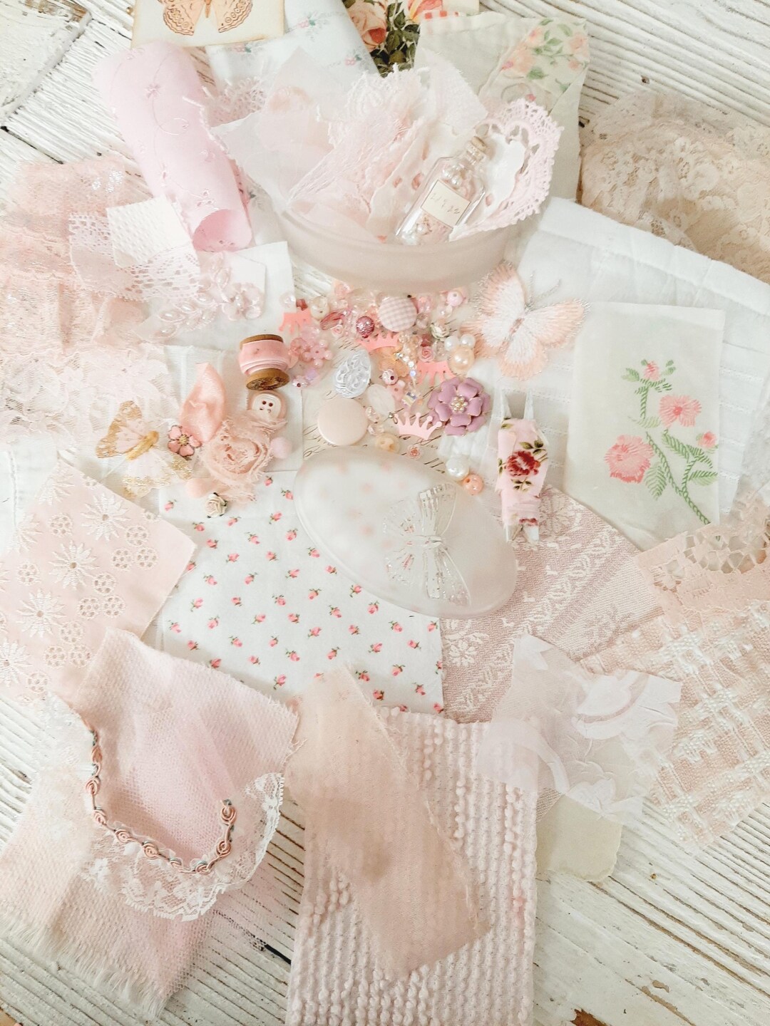 Pink Sampler Inspiration Kit for Junk Journal Crafty Pink Goodness ...