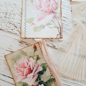 Haberdashery Themed Ephemera Pieces in Neutral Tones, Lace and Trim ...