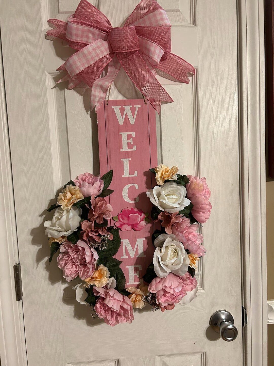 Welcome Sign With Floral Accents - Etsy