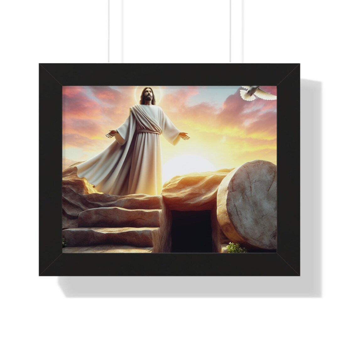 Religious Wall Art, Easter Decor, Christian Home Decor, Framed Poster ...