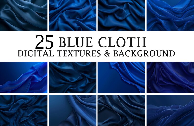 25 Blue Cloth Digital Textures & Backgrounds, High-resolution Fabric ...