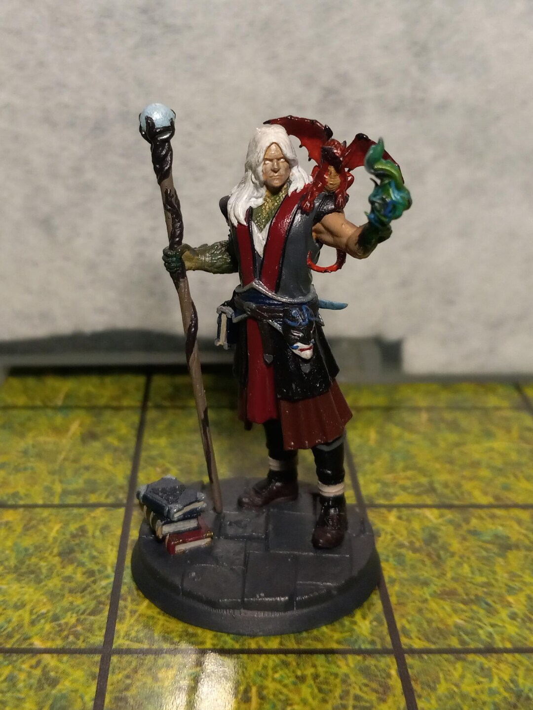 Dnd/pathfinder Elven Male Wizard Hand-painted Miniature - Etsy