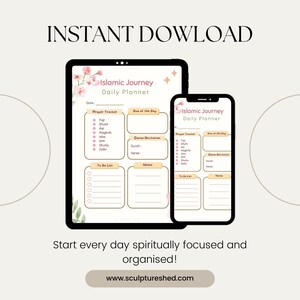 Islamic Daily Planner Printable PDF Template: Prayer, Quran ...