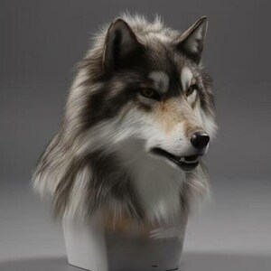 Realistic Wolf Head Movable Jaw - Etsy