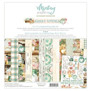 Nana's Kitchen - 12x12 Paper Set - Mintay Papers - Scrapbook Papers ...