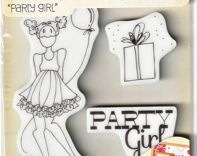 Julie Nutting Doll Stamp Set "party Girl" 4 Stamps Cling Rubber Mixed ...