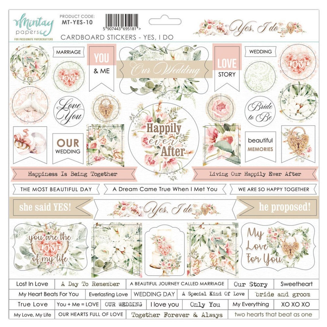 Yes, I Do Stickers - 12x12 Cardboard Sticker Sheet - Mintay Paper ...