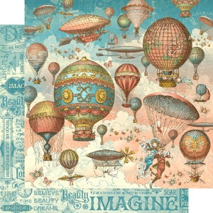 8 Sheets Graphic 45 - Imagine - 12x12 Paper Collection 8 Designs Mixed ...