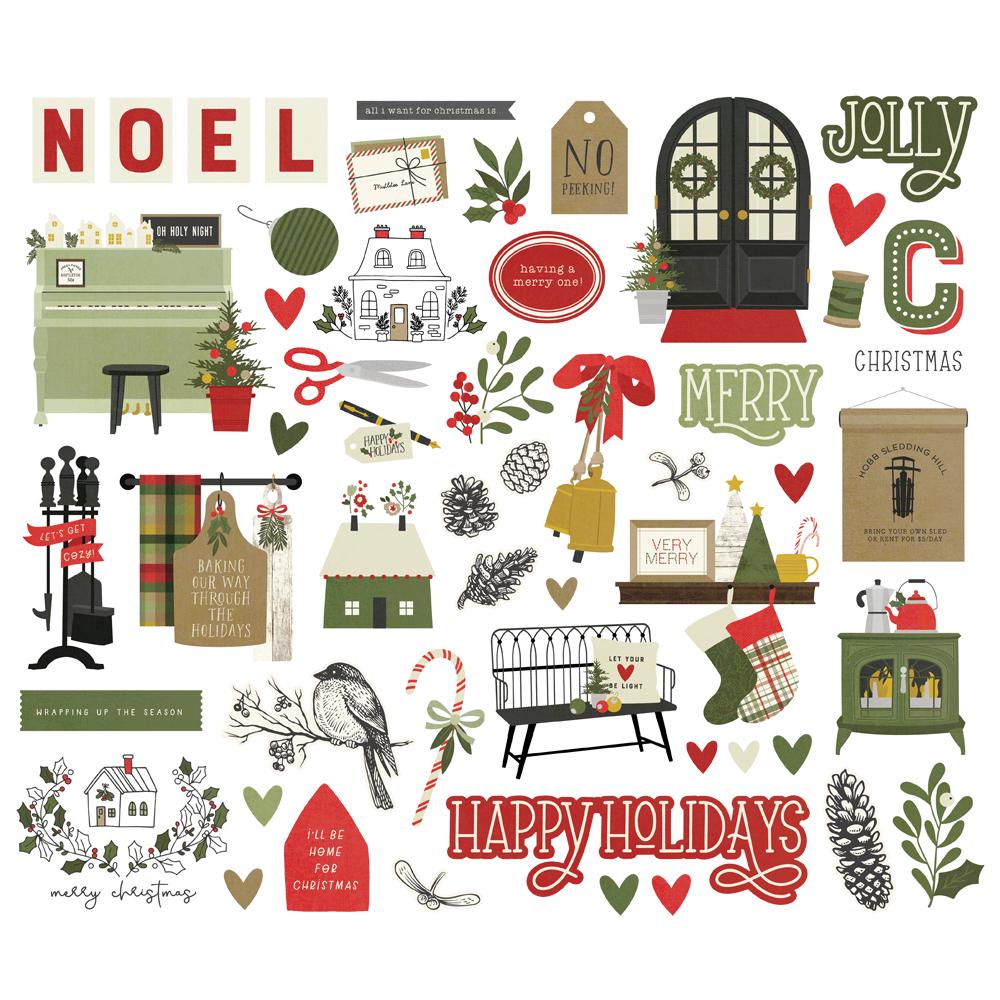 Simple Stories - the Holiday Life - Bits & Pieces 54pc Die-cut Ephemera ...