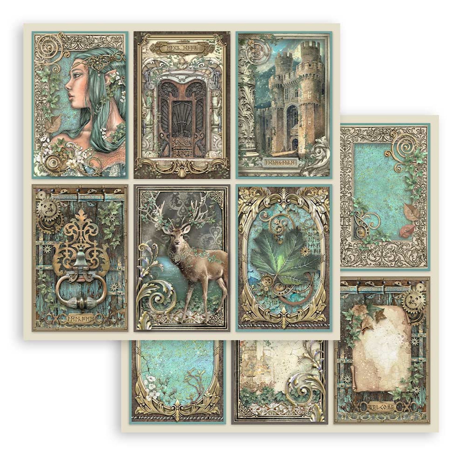 Stamperia - Magic Forest - 8x8 Paper Pad 10 Double Sided Sheets ...