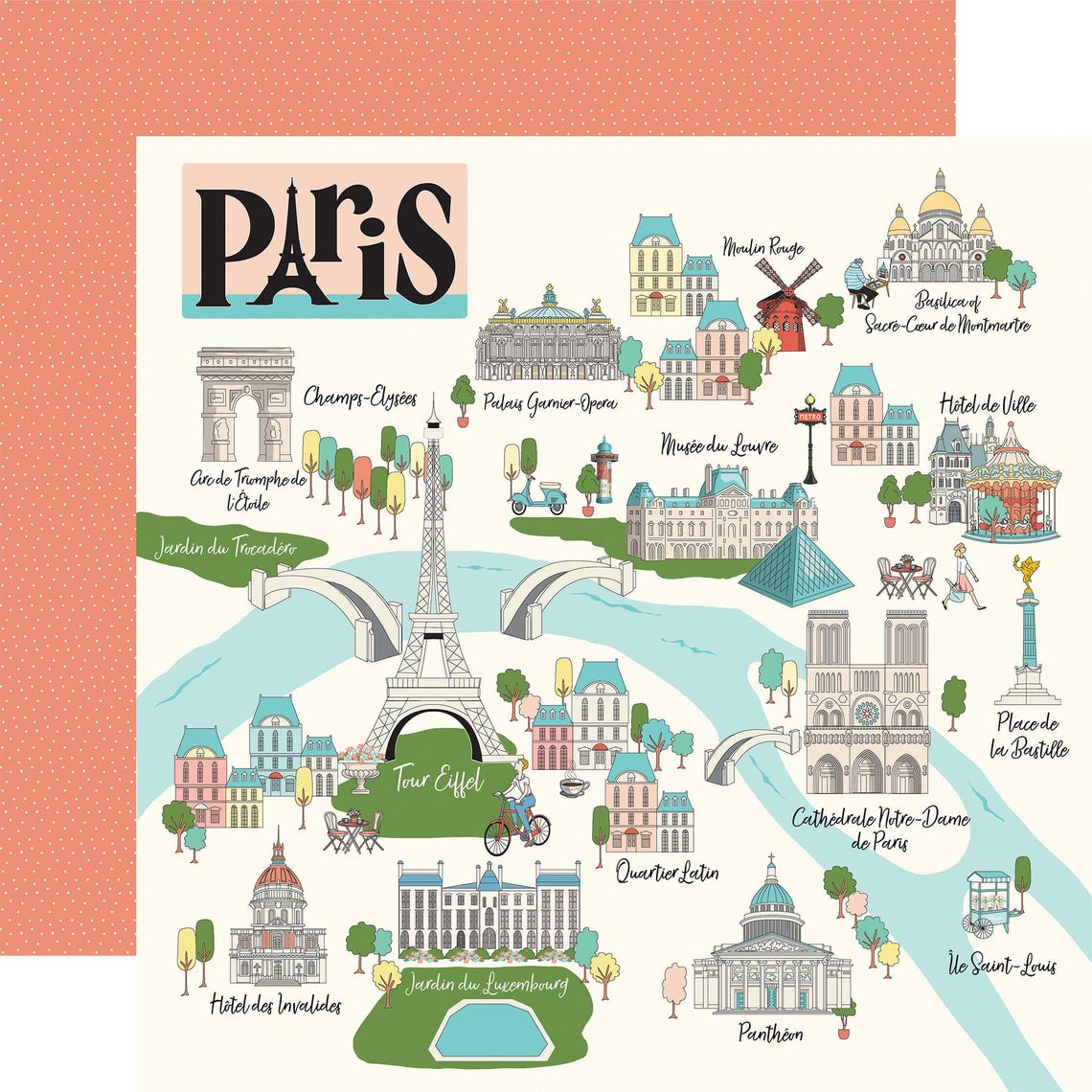 Carta Bella - Paris 12x12 Collection Kit Scrapbook Papers + Stickers ...