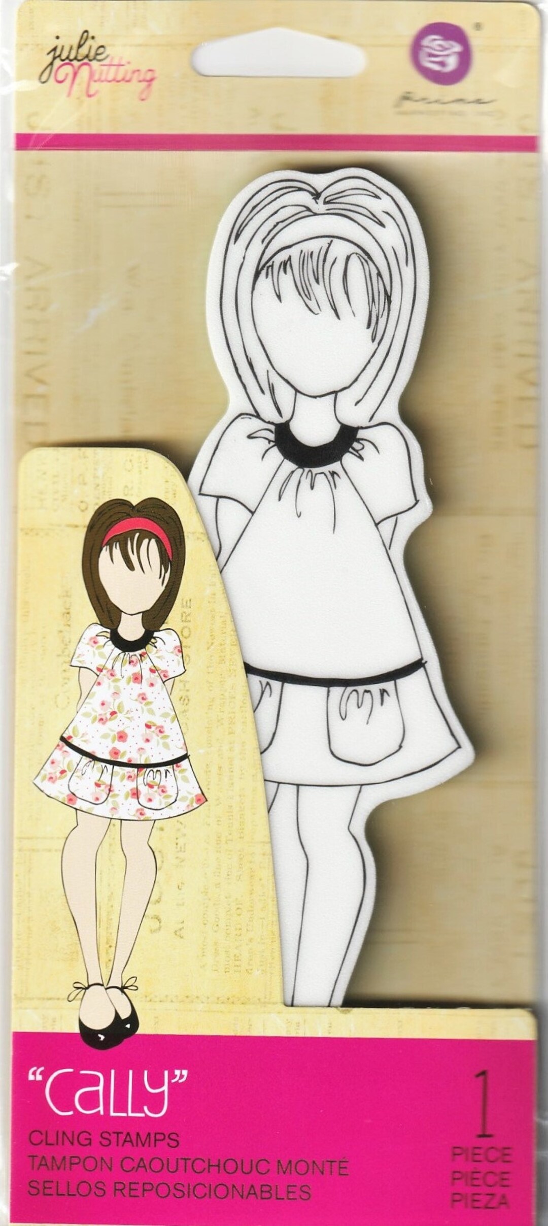 Julie Nutting Doll Stamp "cally" Cling Rubber Mixed Media Planner Card ...