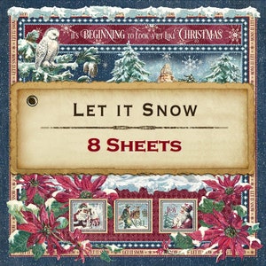 8 Sheets Graphic 45 Let It Snow 12x12 Paper Collection 8 - Etsy