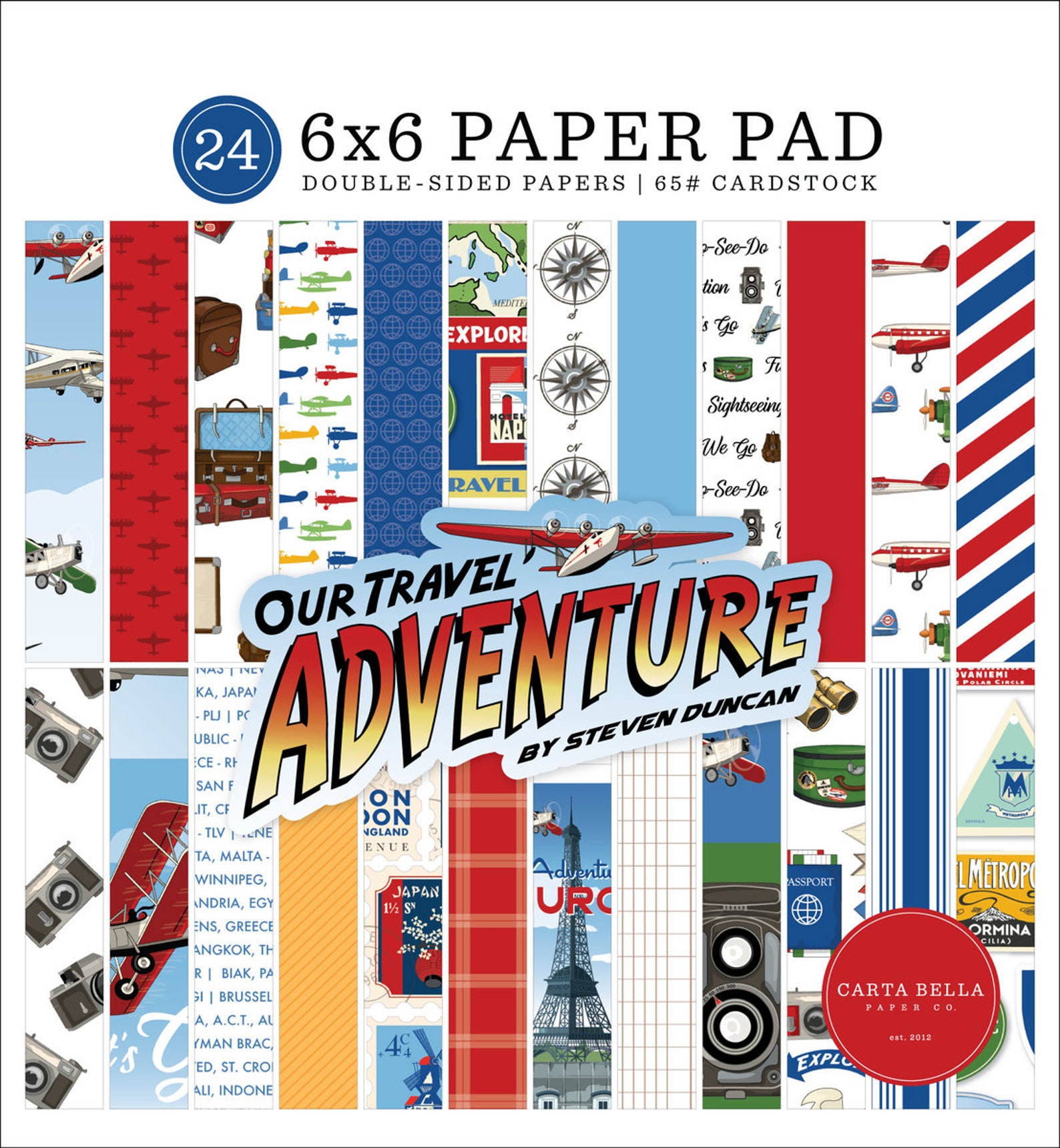 Carta Bella Our Travel Adventure 6x6 Paper Pad 24 Sheets - Etsy