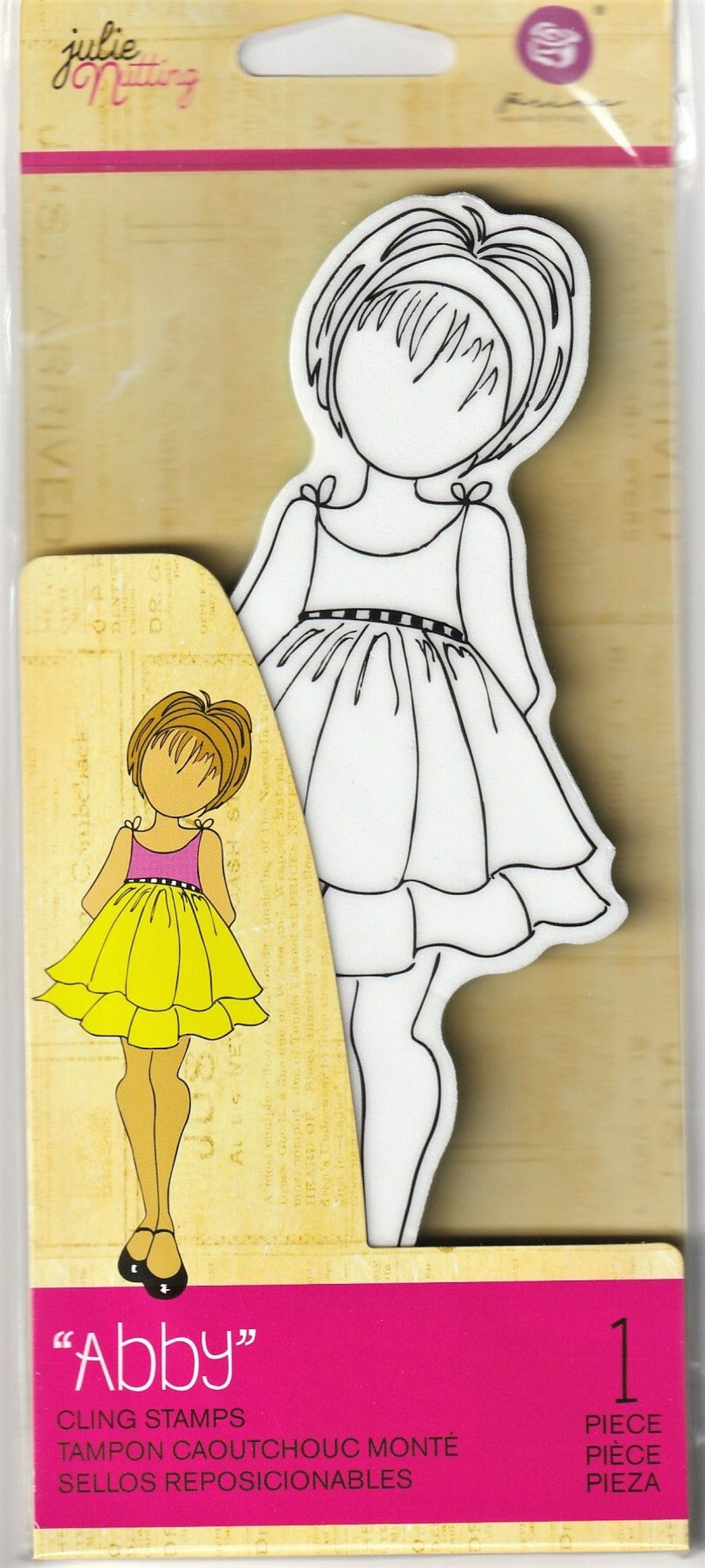 Julie Nutting Doll Stamp "abby" Cling Rubber Mixed Media Planner Card ...