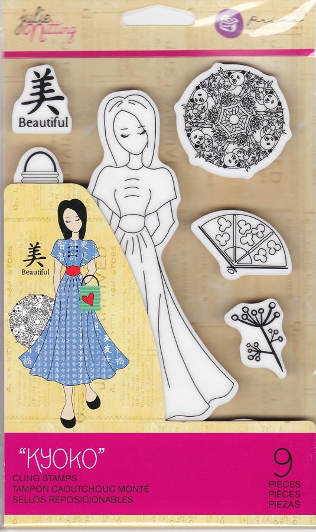 Julie Nutting Doll Stamp "kyoko" Cling Rubber 9 Pieces Mixed Media ...