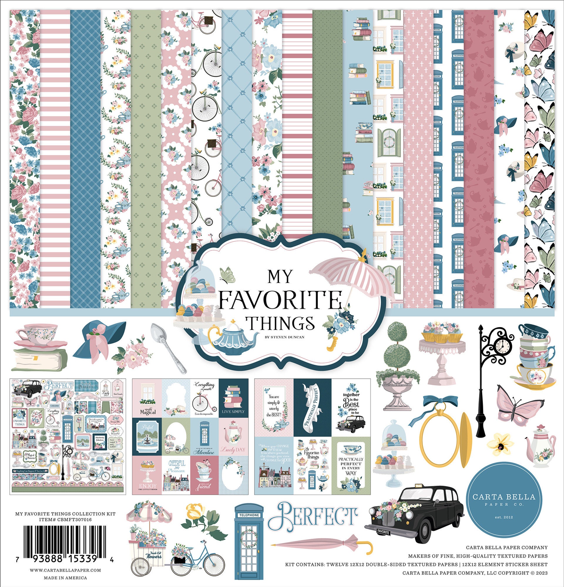 Carta Bella - My Favorite Things 12x12 Collection Kit Scrapbook Papers ...