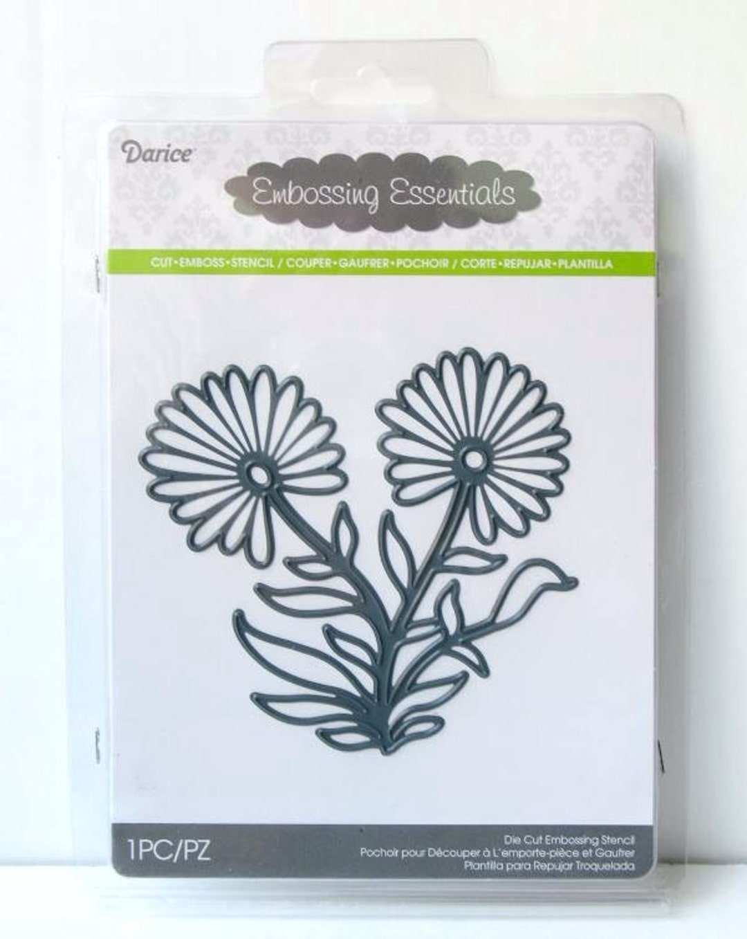 Darice Craft Dies DAISY Flower 3-in-1 Die Cut Embossing Stencil Spring ...