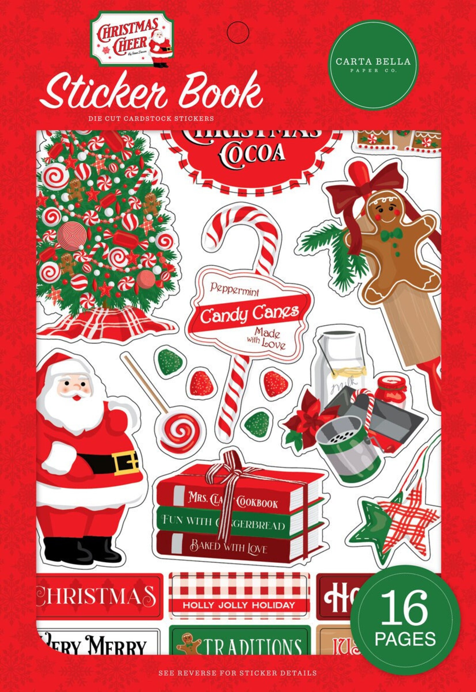 Carta Bella Christmas Cheer Sticker Book Die Cut - Etsy