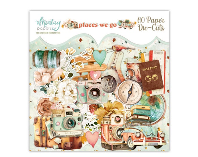 Places We Go Paper Die Cuts - Mintay Papers - 60 Pieces Ephemera ...