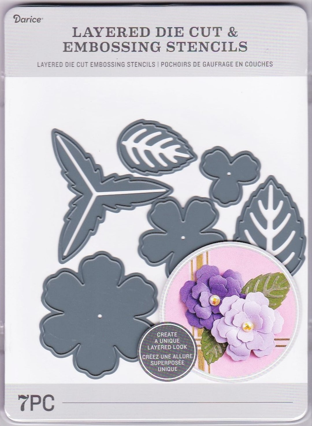 Build A Rose Set - Darice Craft Cutting Dies 7 Pieces Flower Layered ...
