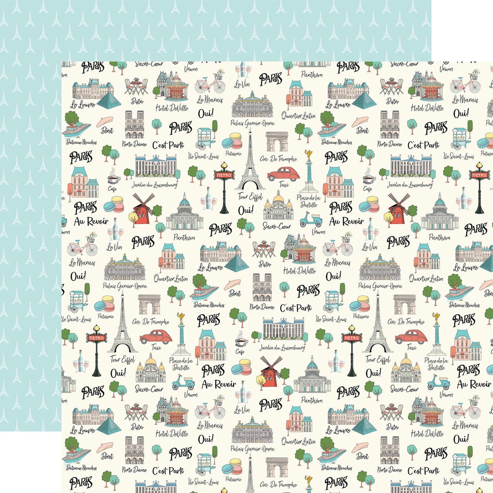 Carta Bella - Paris 12x12 Collection Kit Scrapbook Papers + Stickers ...