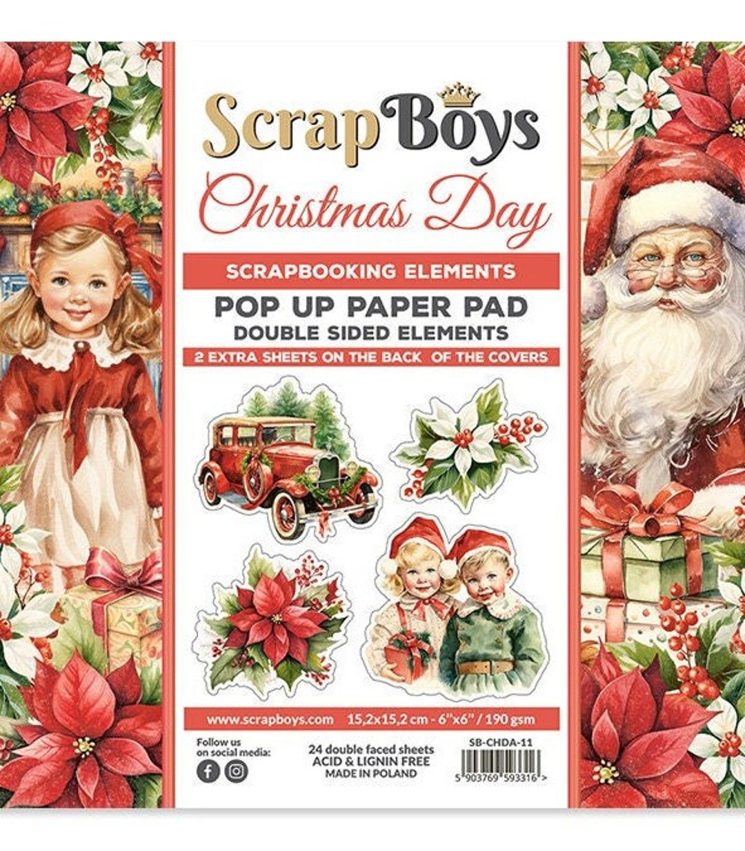 Christmas Day POP UP Scrapboys Paper Scrapbook Elements ...