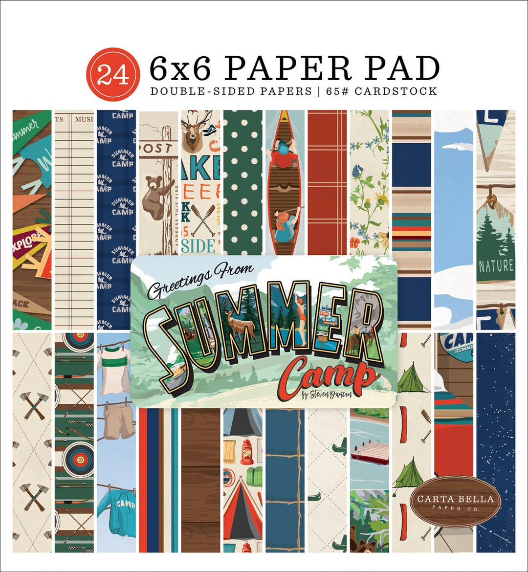 Carta Bella - Summer Camp - 6x6 Paper Pad 24 Sheets Double Sided ...