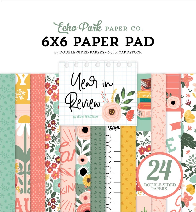 Echo Park - Year in Review 6x6 Paper Pad 24 Double-sided Sheets Journal ...