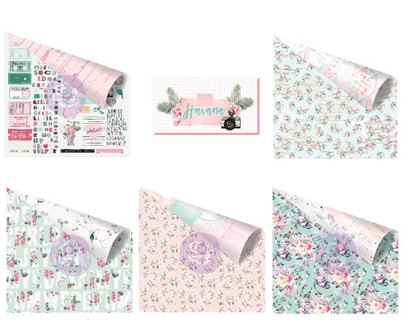 10 Sheets Prima Havana 12x12 Paper Collection Double-sided | Etsy