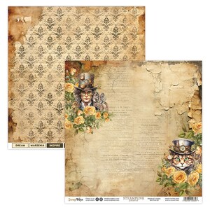 Steampunk Journey 8x8 Paper Pad - Scrapboys Paper - 12 Double Sided ...